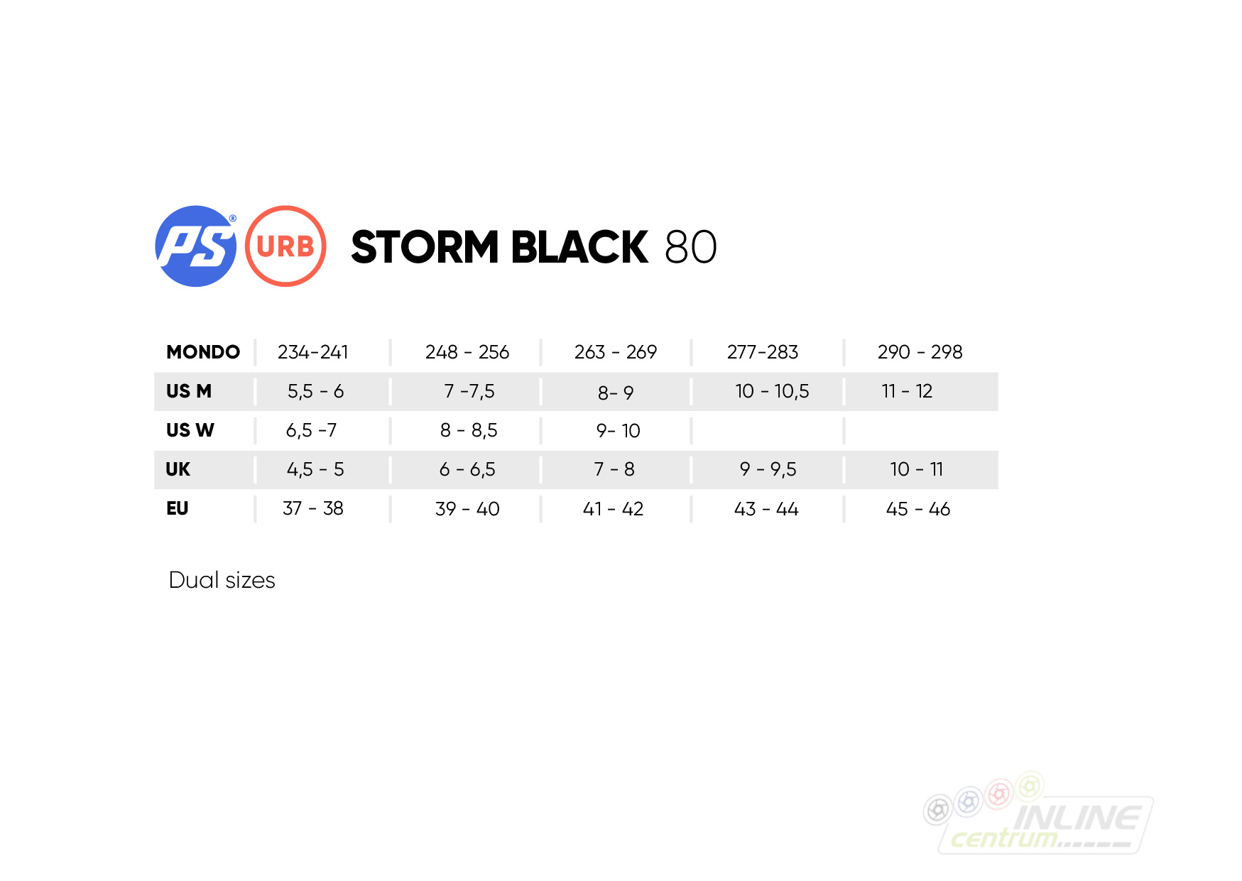 Storm Black 80 - Inline Centrum